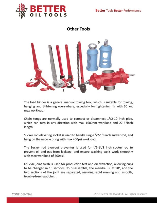 Other Tools – BETTER OIL TOOLS