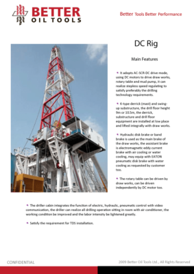 DC Rig – BETTER OIL TOOLS