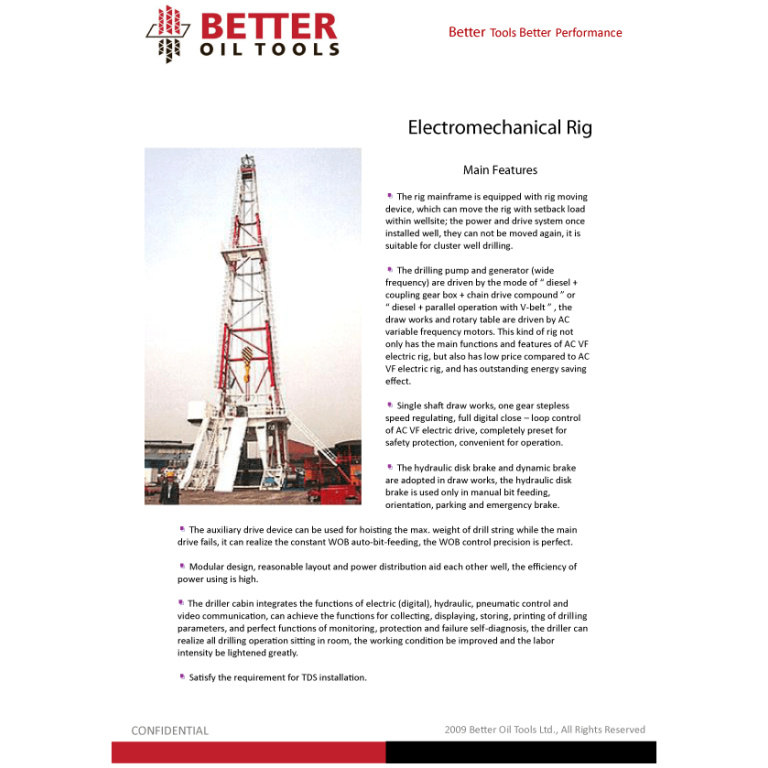Electromechanical Rig – BETTER OIL TOOLS