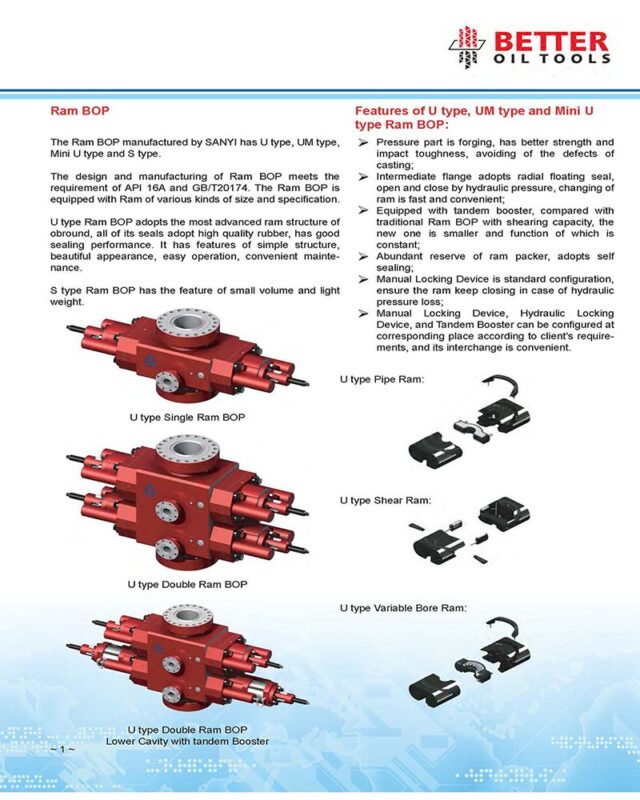 Ram BOP + Features U – BETTER OIL TOOLS