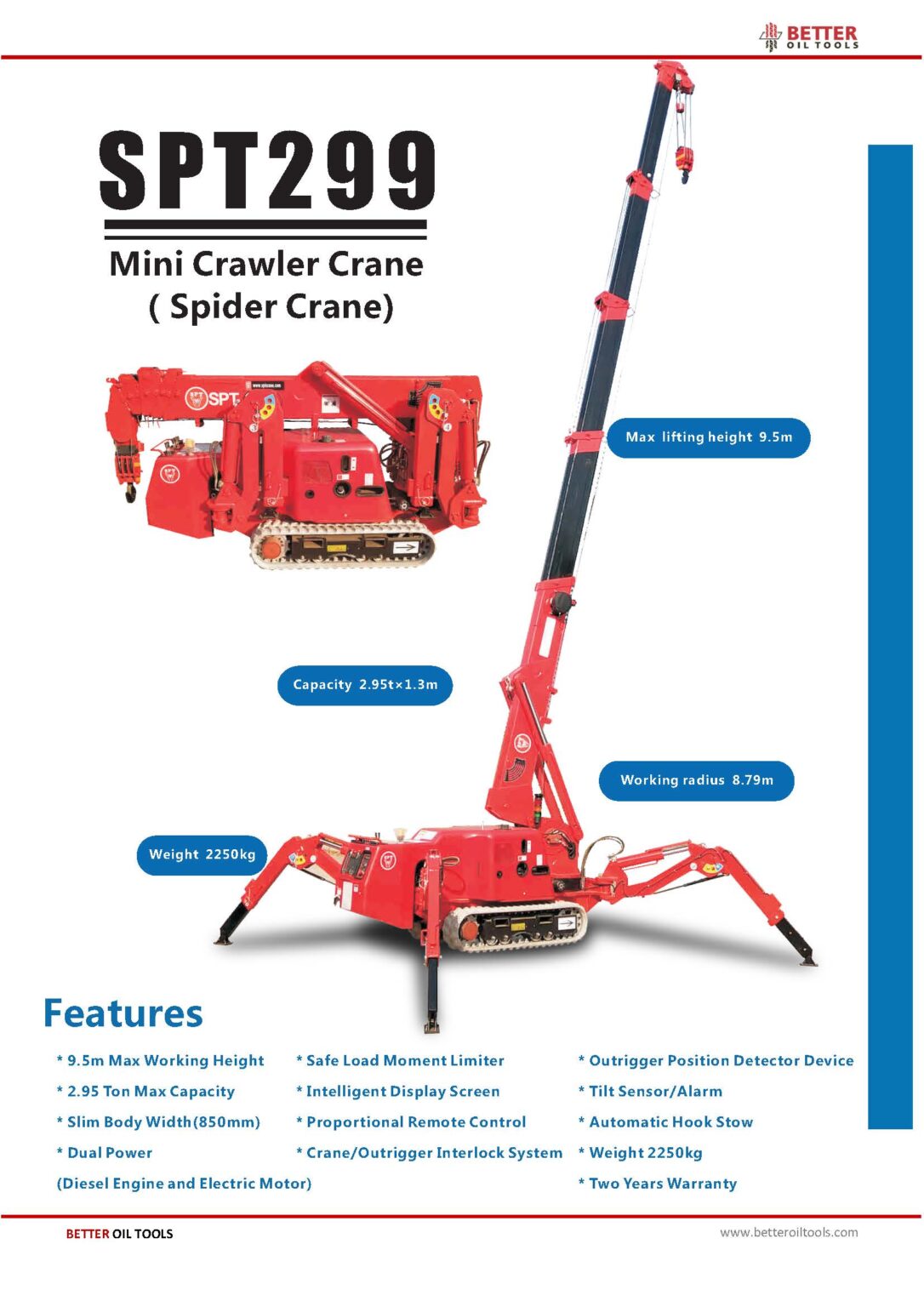 SPT299 Mini Crawler Crane （Spider Crane) – BETTER OIL TOOLS